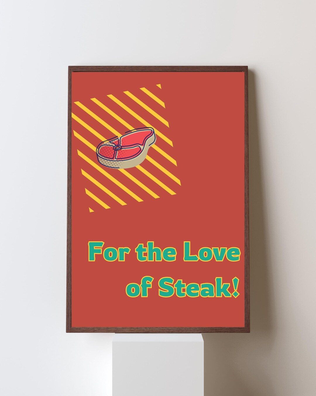 Steak House Poster | Bold Meat Lover Art | Digital Download - Etsy