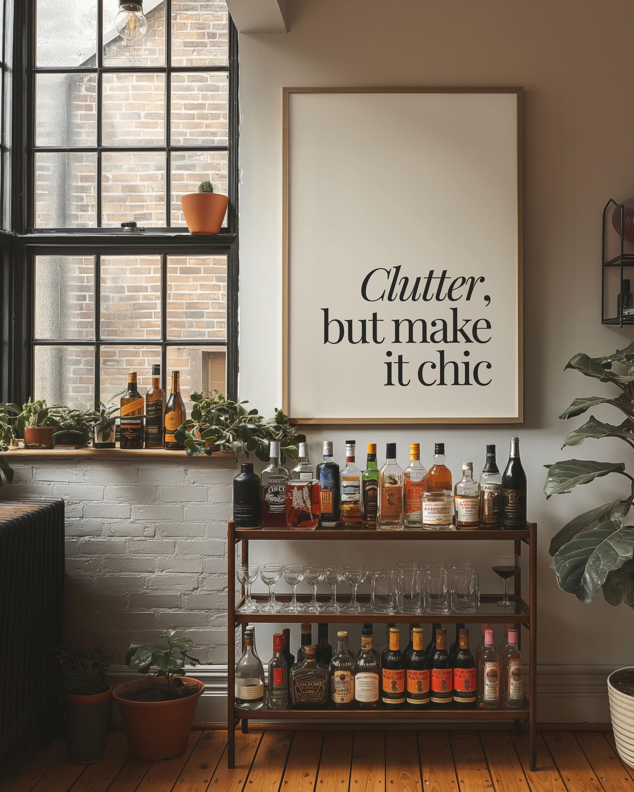 Printable Cluttercore Wall Art Print, Eclectic Maximalist Gallery Wall ...