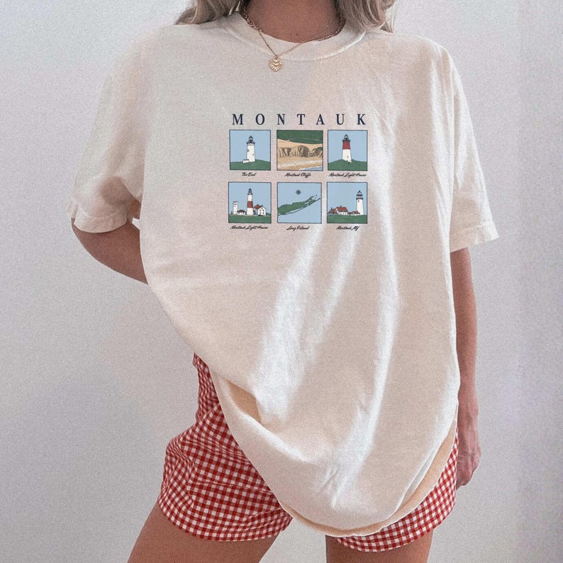 Coastal Hamptons Comfort Colors Tshirt: East Coast Summer Tee, Coastal ...