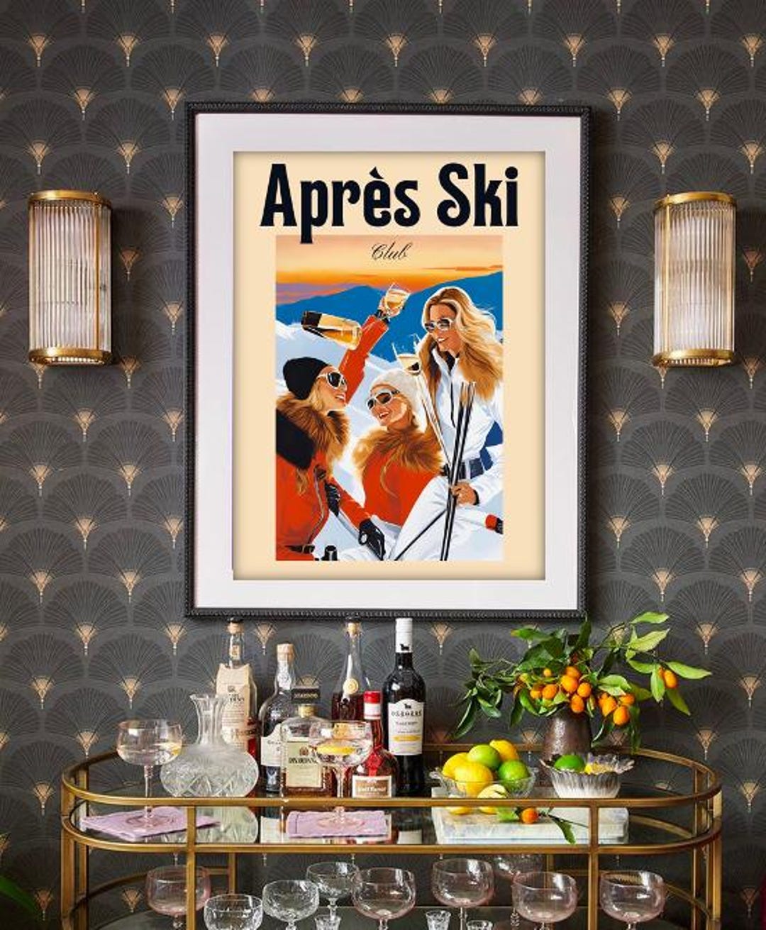Apres Ski Poster | Apres Ski Art Print | Apres Ski Poster| High Society Poster | Trendy ...