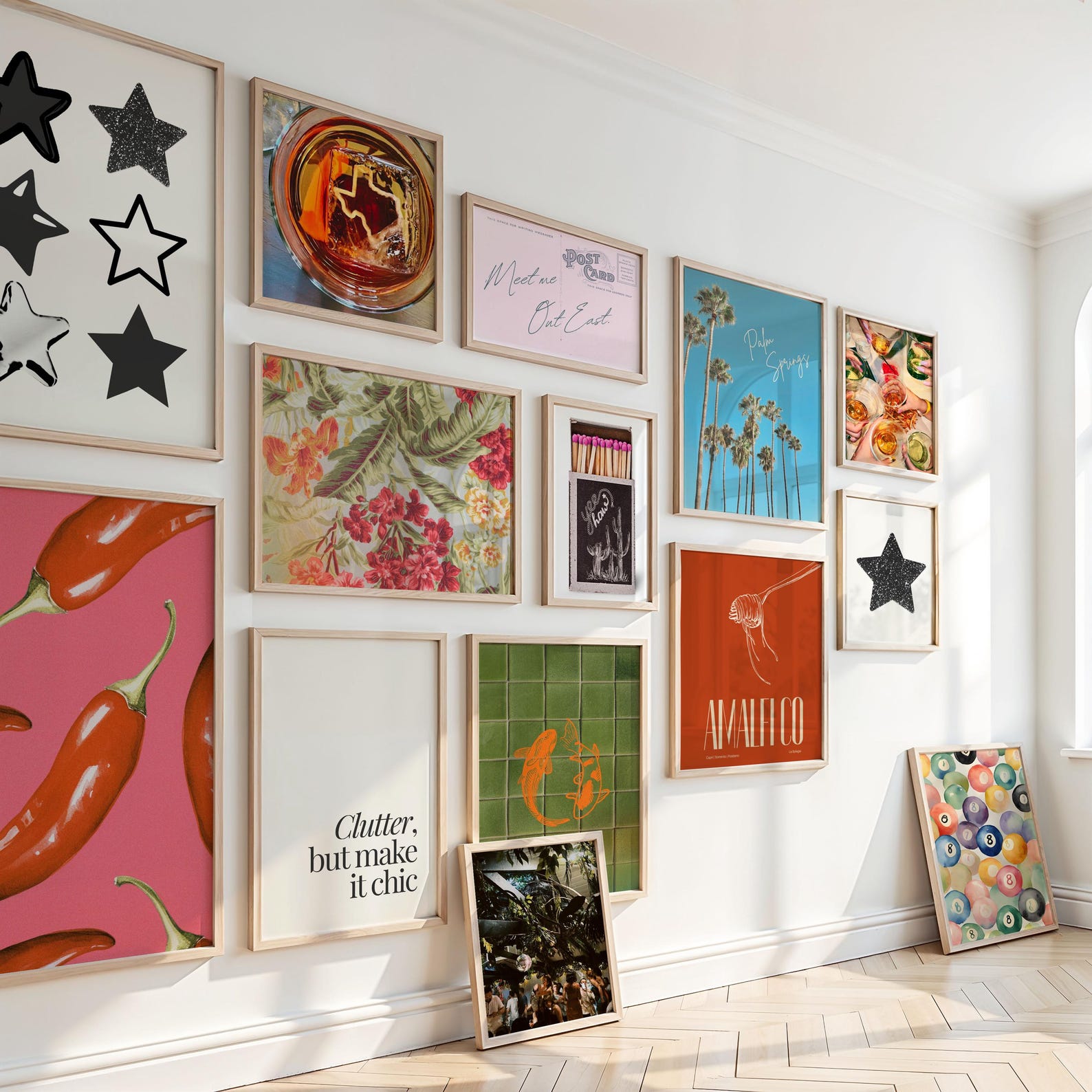 Printable Cluttercore Wall Art Print, Eclectic Maximalist Gallery Wall ...