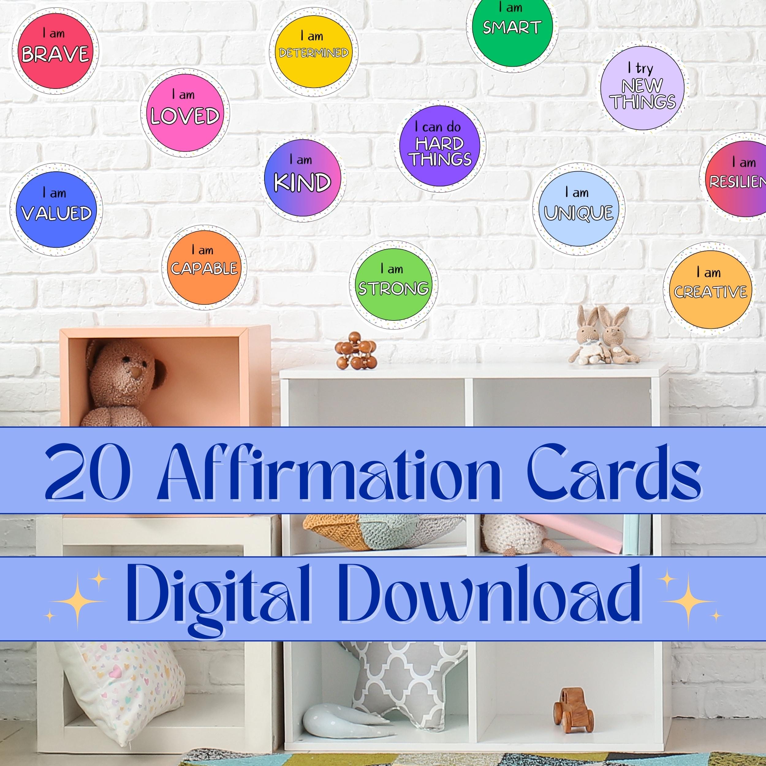 Kids Affirmation Cards: Positive Circle Prints for Preschool (digital ...