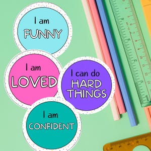 Kids Affirmation Cards: Positive Circle Prints for Preschool (digital ...