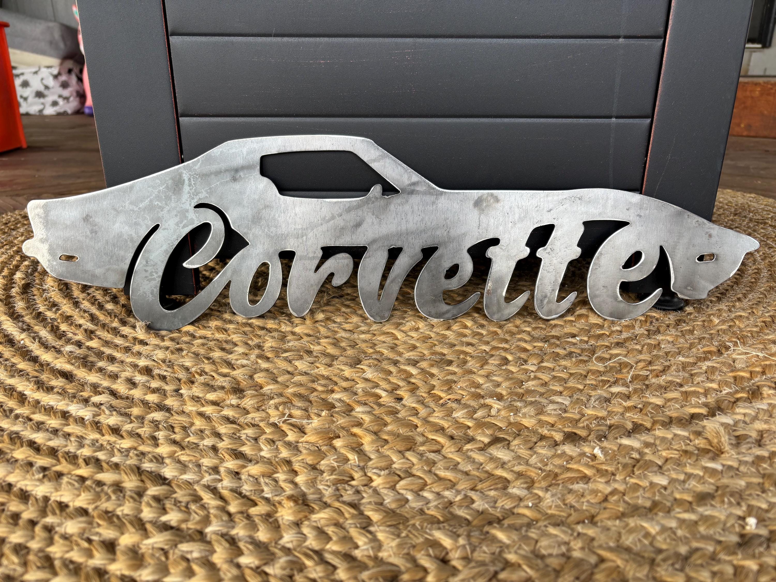 Corvette Metal Wall Art Sign - Etsy