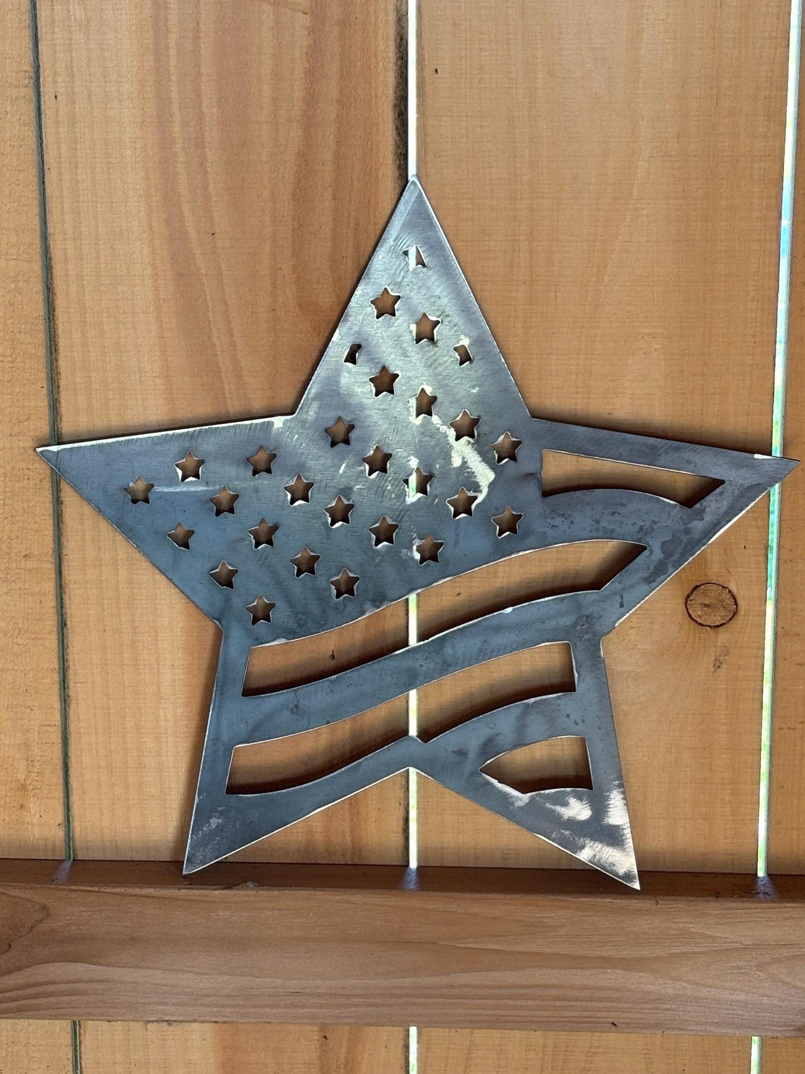 Patriotic Star Metal Wall Art, Outdoor Wall Hanging - Etsy
