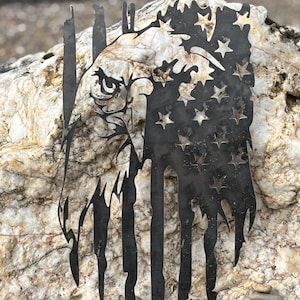 American Flag Bald Eagle Metal Wall Art - Etsy