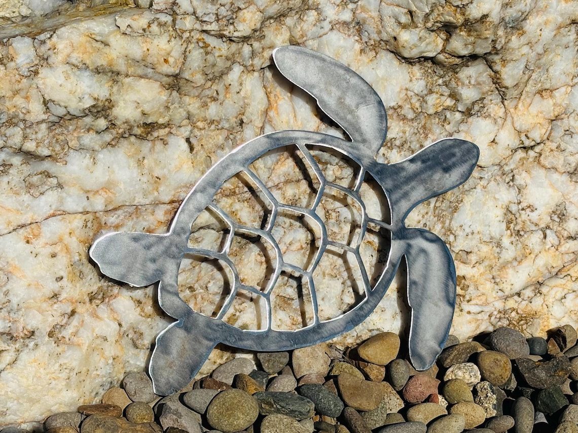 Sea Turtle Metal Wall Art, Outdoor Wall Hangings, Pool Decor - Etsy