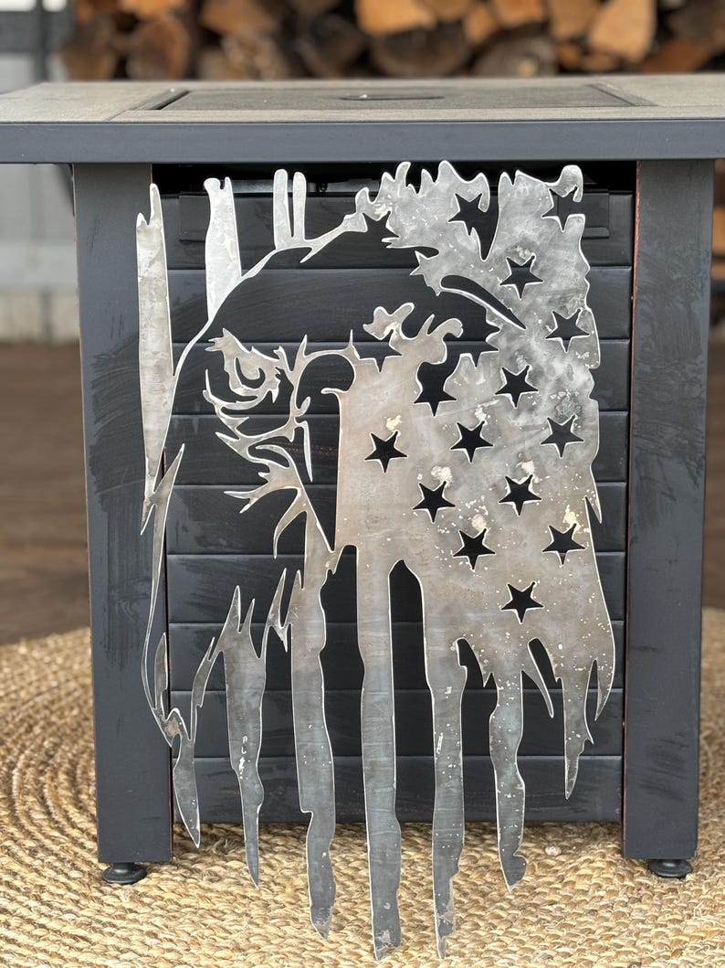 American Flag Bald Eagle Metal Wall Art - Etsy