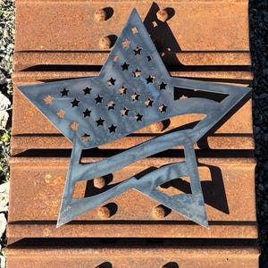 Patriotic Star Metal Wall Art, Outdoor Wall Hanging - Etsy