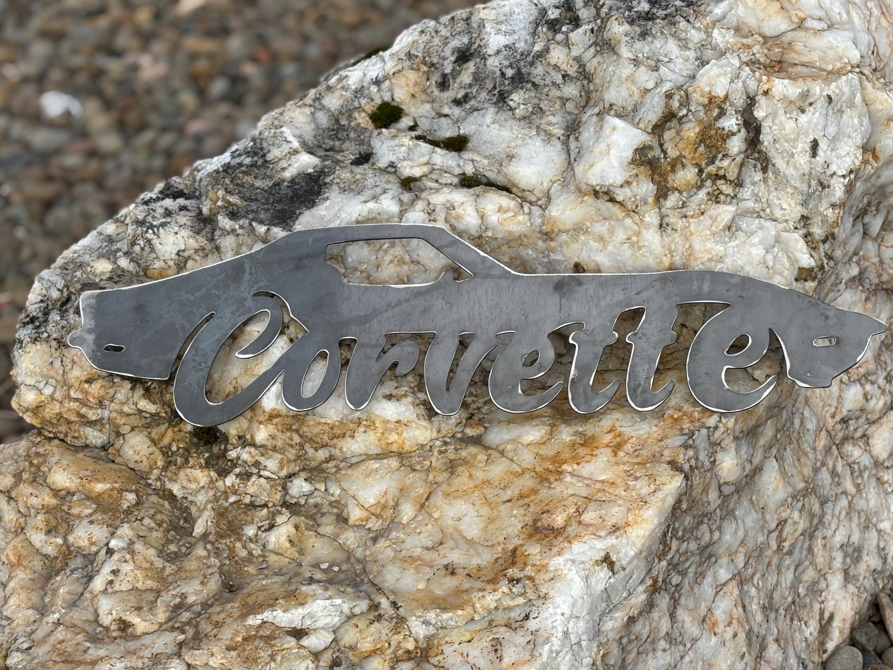 Corvette Metal Wall Art Sign - Etsy