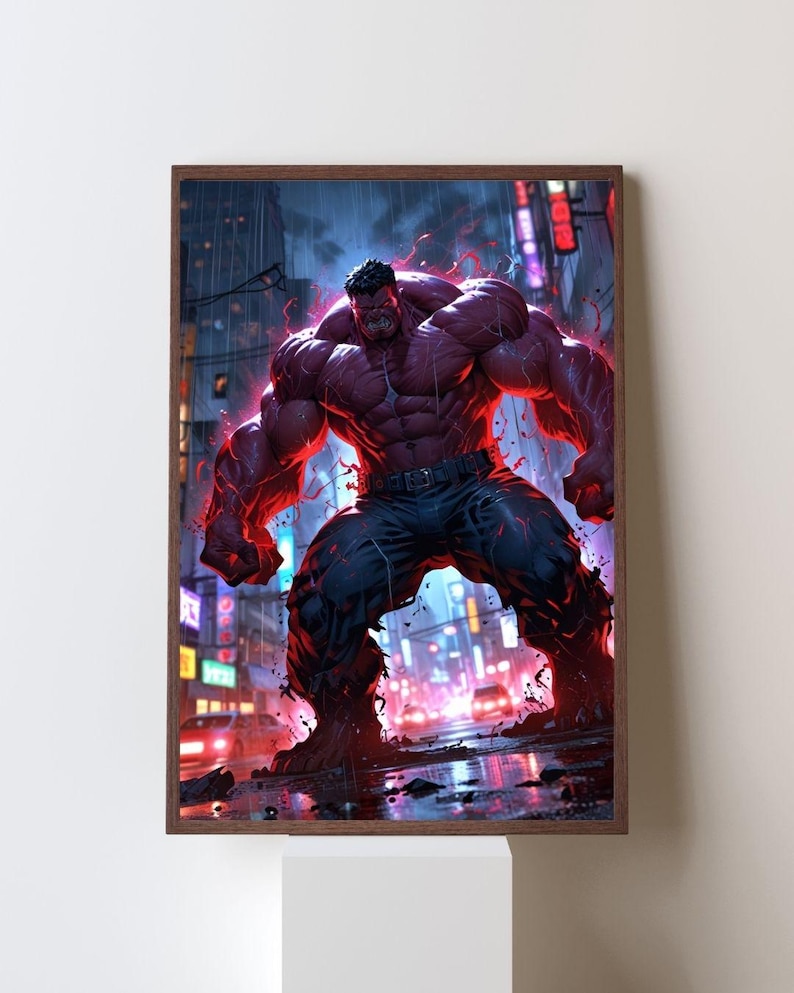Spider-hulk Digital Art | Red Hulk X Spider-man Poster | Superhero Wall ...
