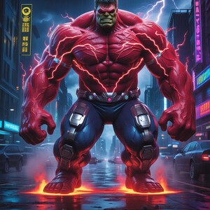 Spider-hulk Digital Art | Red Hulk X Spider-man Poster | Superhero Wall ...