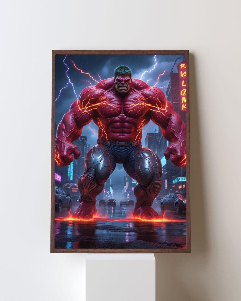 Spider-hulk Digital Art | Red Hulk X Spider-man Poster | Superhero Wall ...