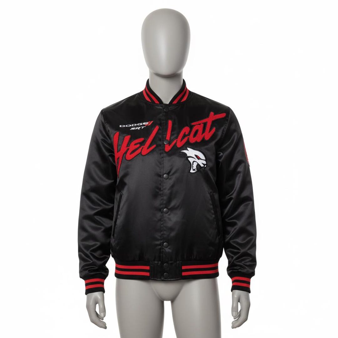 Dodge Satin Hellcat Black Jacket - Etsy
