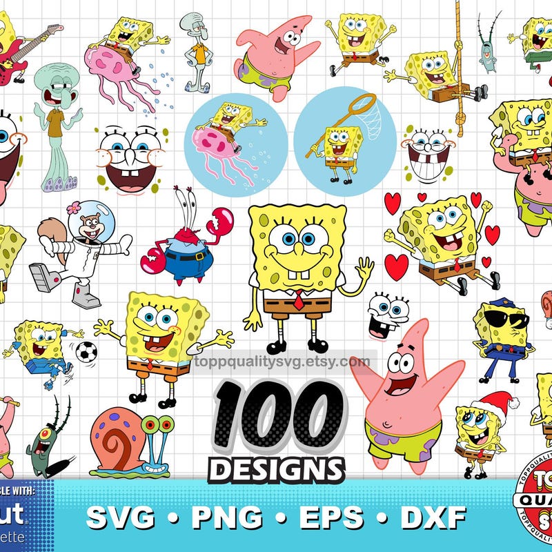 Kids Cartoon Characters Spongebob - Etsy