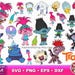 Trolls Clipart Bundle: SVG Cut Files for Cricut / Silhouette (printable ...