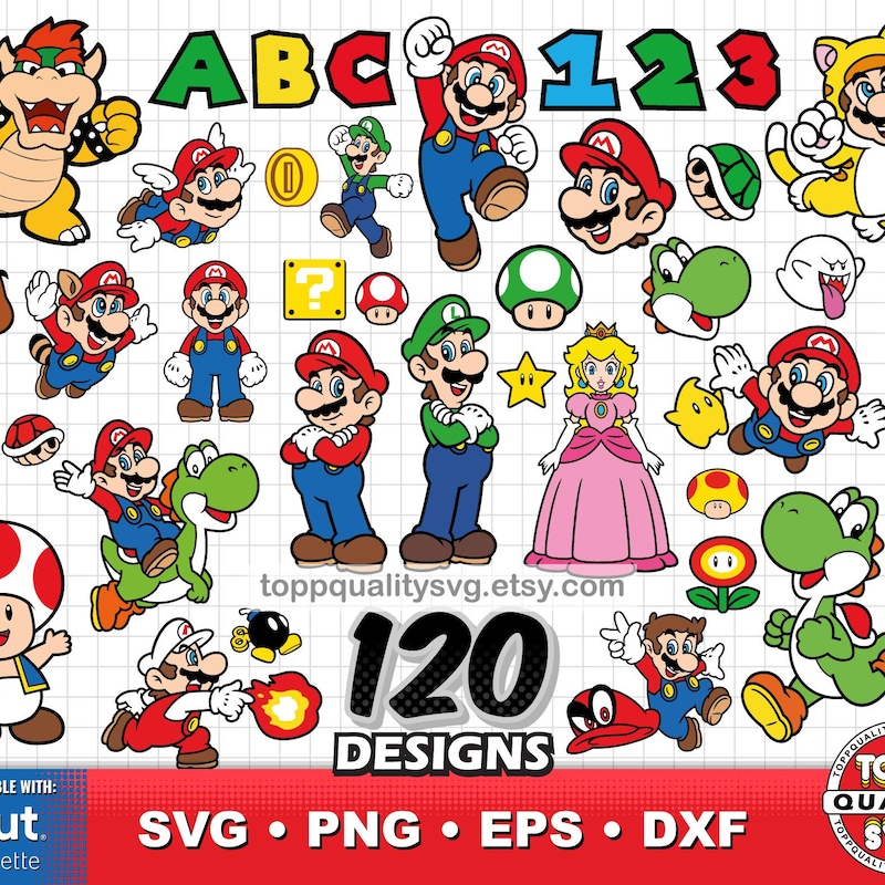 Mario Name Decoration - Etsy