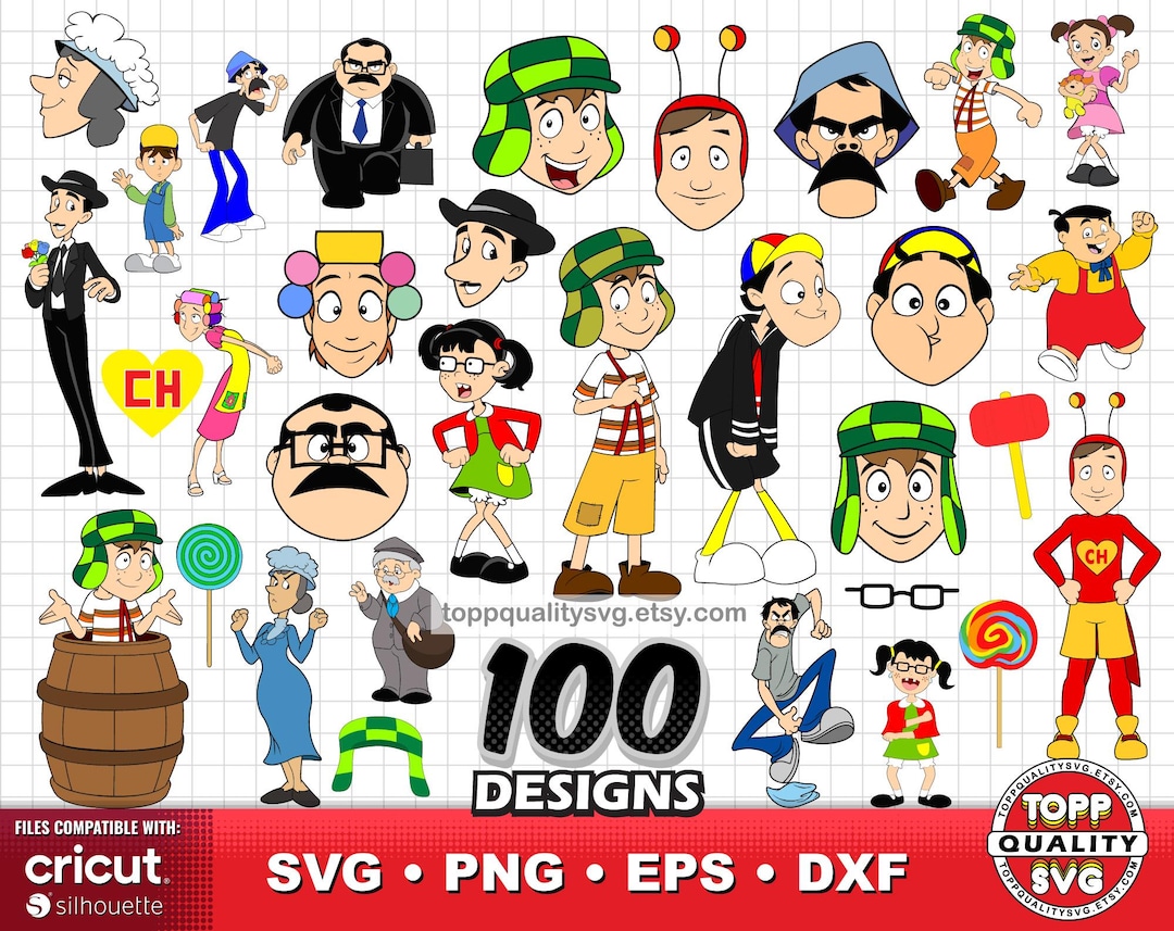 El Chavo Del Ocho 100 Cliparts Bundle: SVG Files for Cricut/silhouette ...