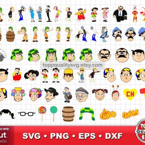 El Chavo Del Ocho 100 Cliparts Bundle: SVG Files for Cricut/silhouette ...
