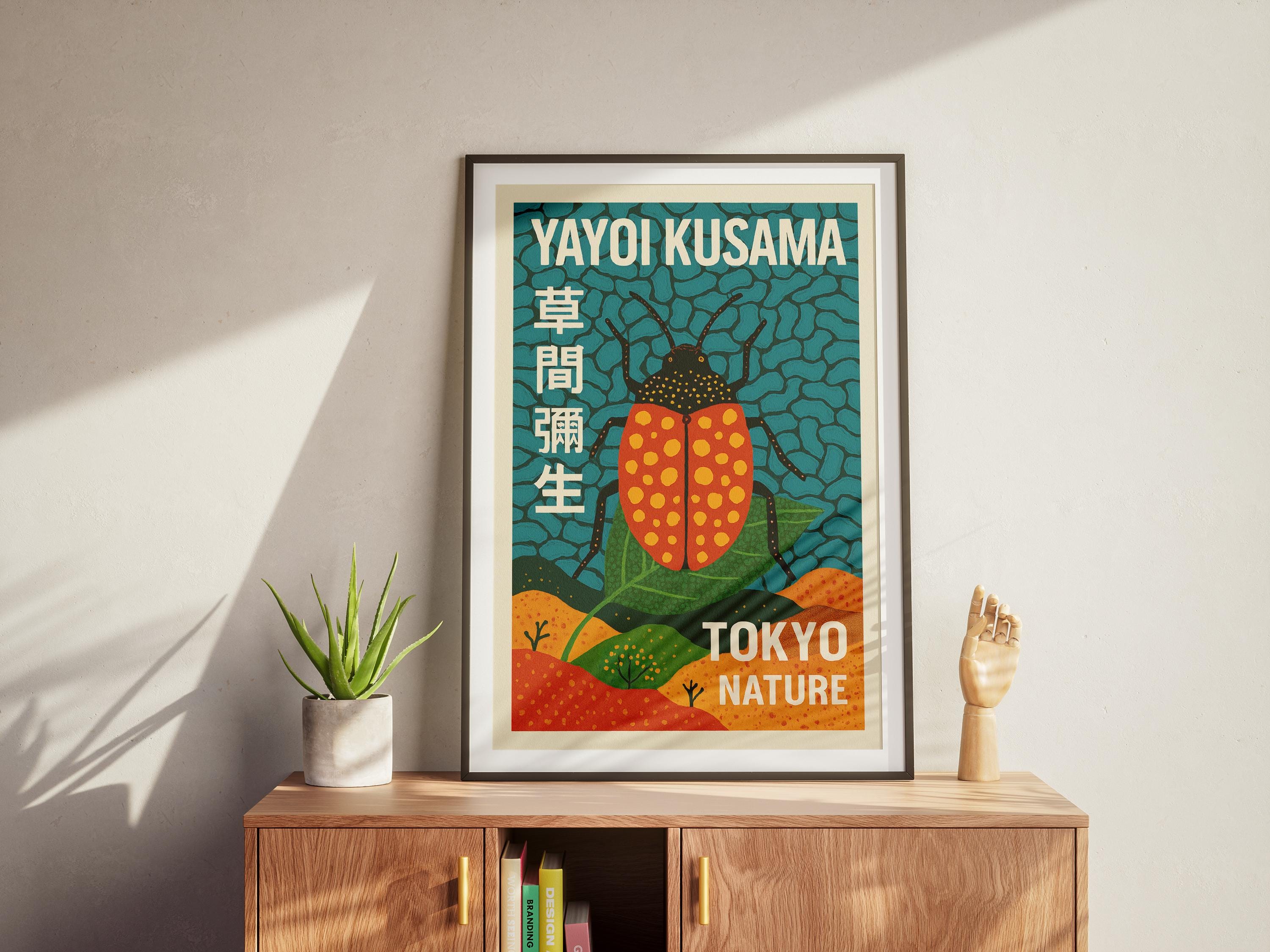 Tokyo Nature Insect Poster: Yayoi Kusama Inspired Japanese Retro Bug ...