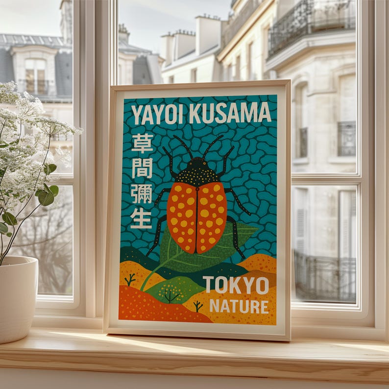Tokyo Nature Insect Poster: Yayoi Kusama Inspired Japanese Retro Bug ...