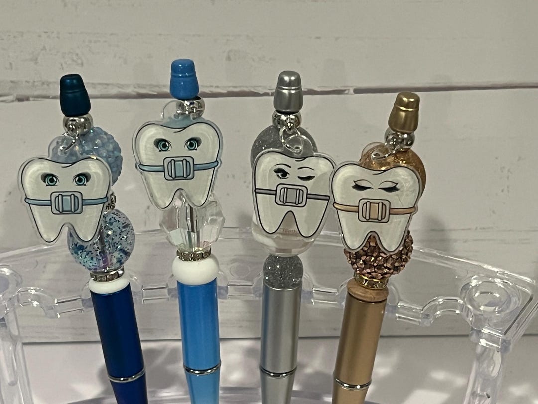 Ortho Braces Tooth Bubble Pen, Tooth Pens, Dental Assistant Gift ...