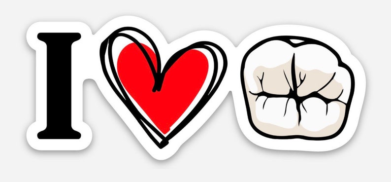 Dental Molar Sticker: Dentist, Hygienist Gift - Etsy