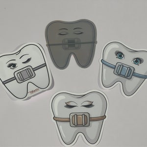 Braces Sticker, Ortho Stickers, Dental Stickers, Orthodontic Dental ...
