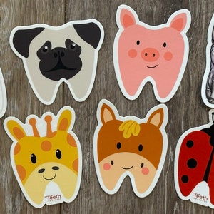 Animal Tooth Sticker, Sloth Teeth Sticker, Dental Pug, Cow Dental ...