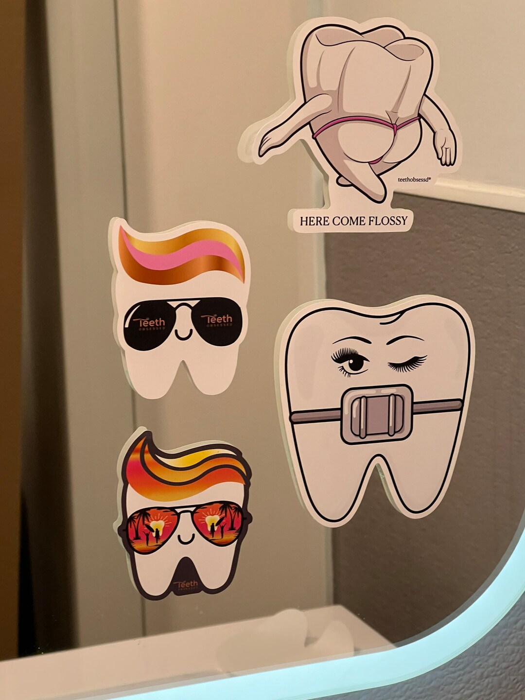 Tooth With Glasses Vinyl Decal, Dental Profession Car Window Sticker ...