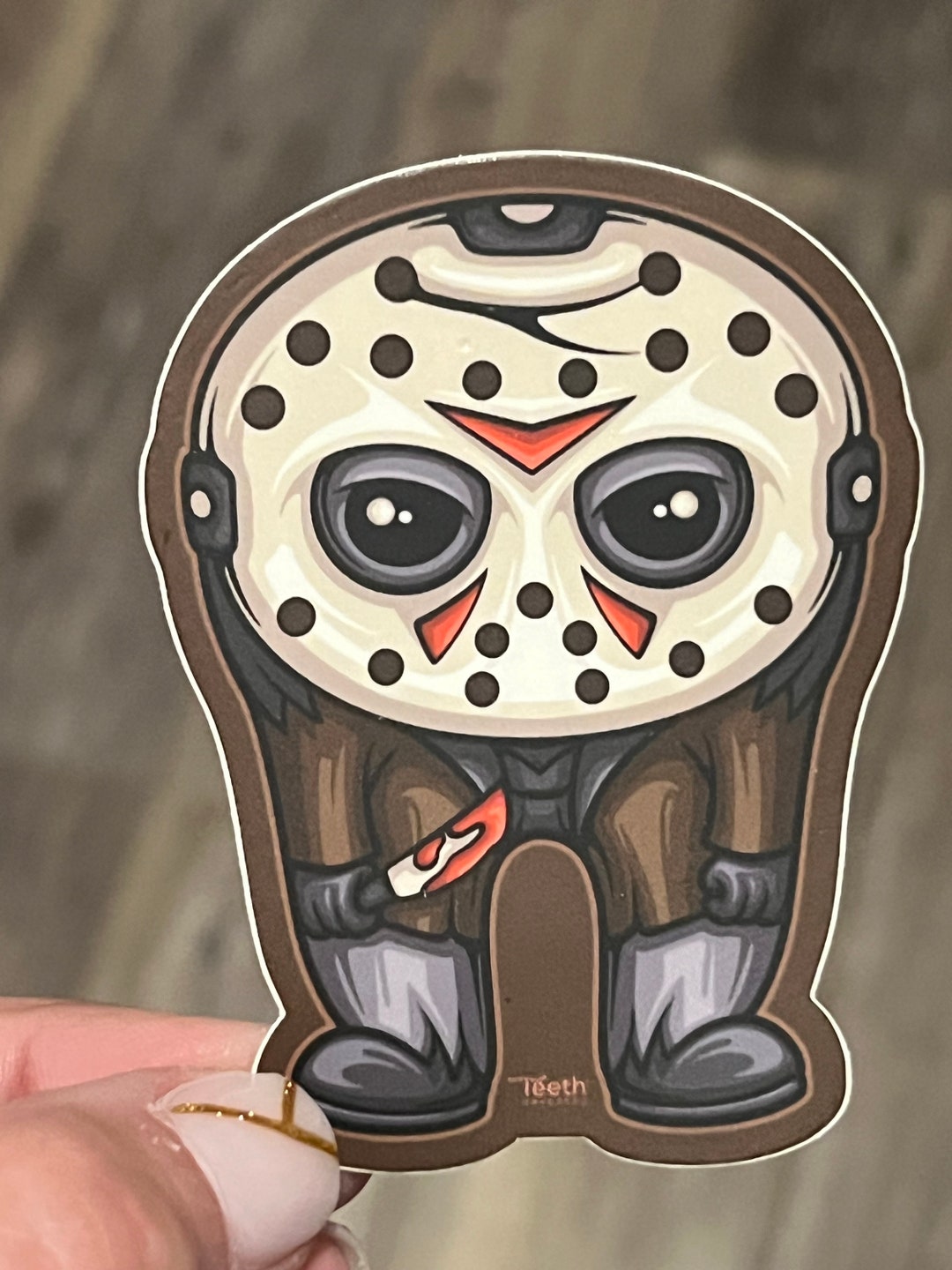 Jason Tooth Horror Sticker, Dental Halloween Sticker, It Sticker, Saw ...