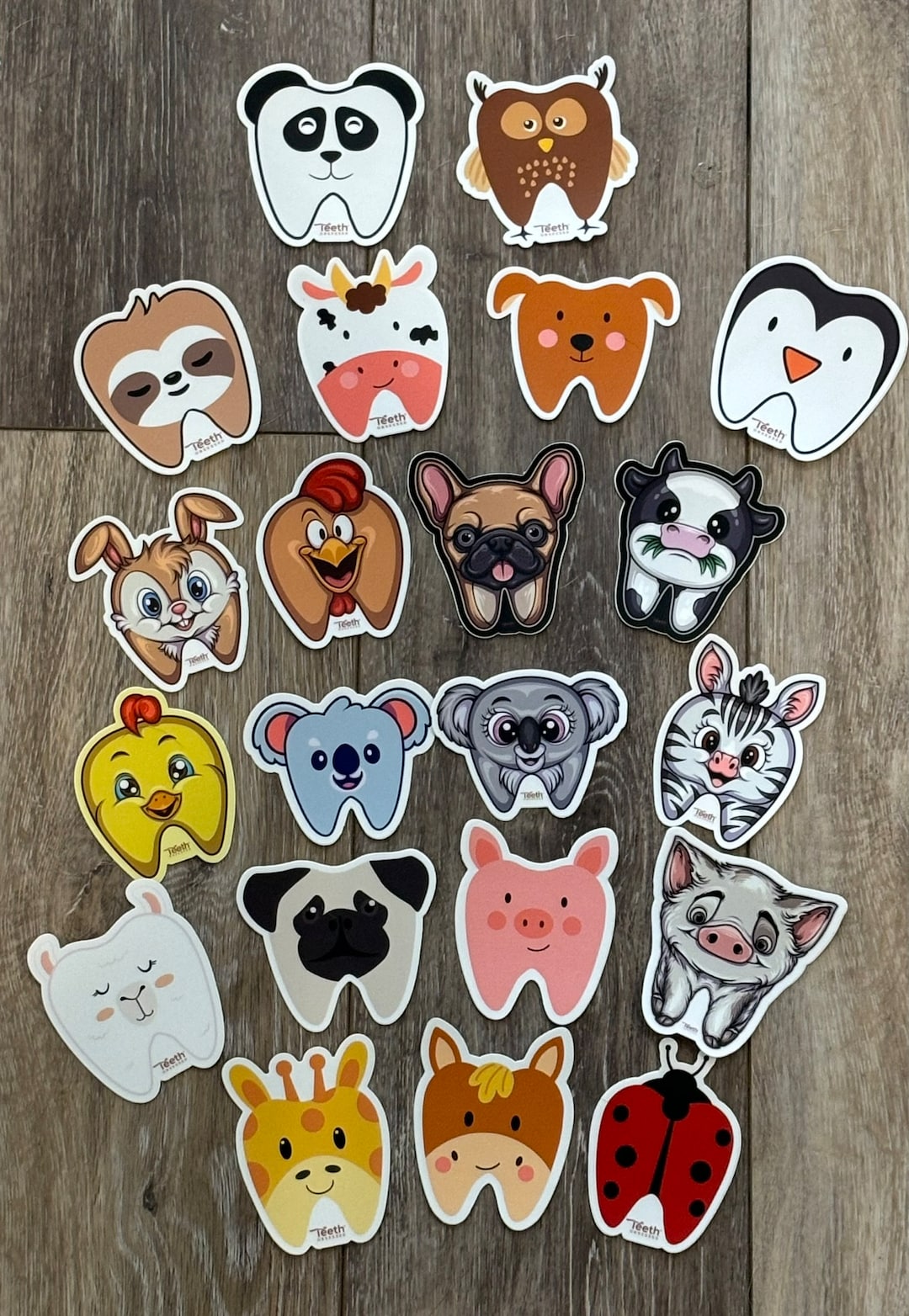 Animal Tooth Sticker, Sloth Teeth Sticker, Dental Pug, Cow Dental ...