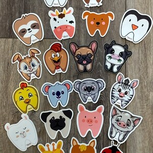 Animal Tooth Sticker, Sloth Teeth Sticker, Dental Pug, Cow Dental ...