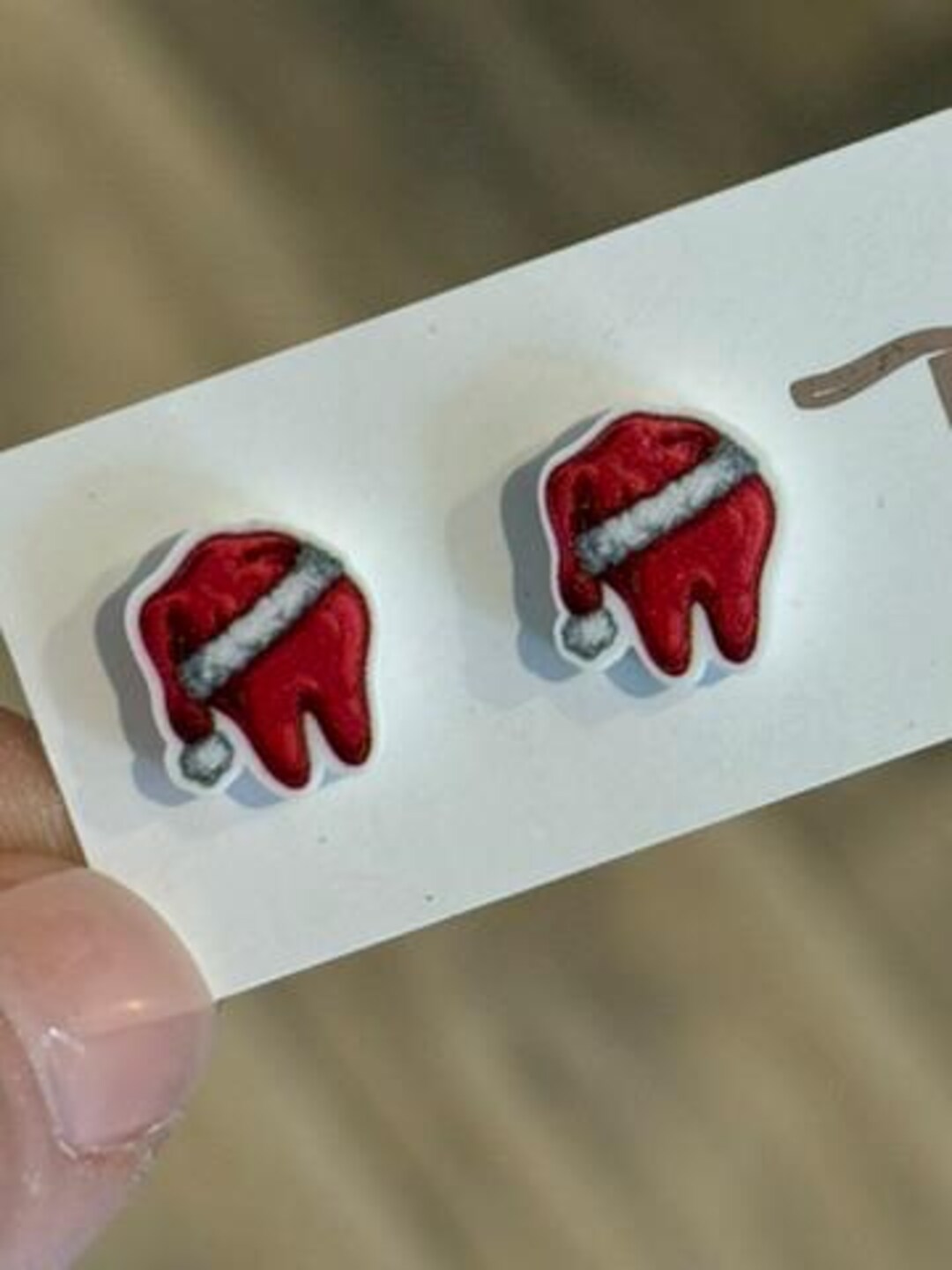 Christmas Tree Tooth Earrings, Santa Teeth Earrings, Grinch Earrings ...