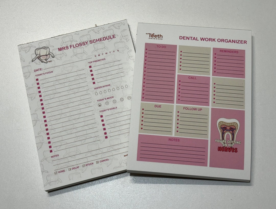 Dental of Notepad, Tooth Notepad, Teeth Notes, Notepad for Hygienist ...