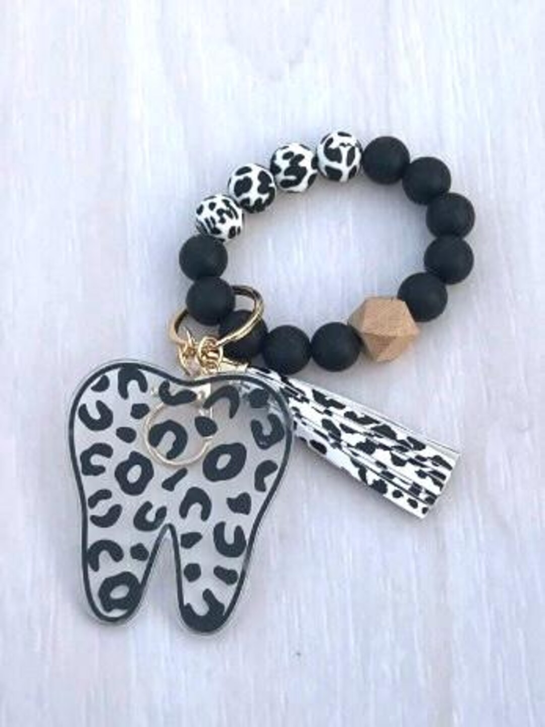 Leopard Tooth Dental Keychain, Tooth Keychain, Teeth Keychain, Dental ...