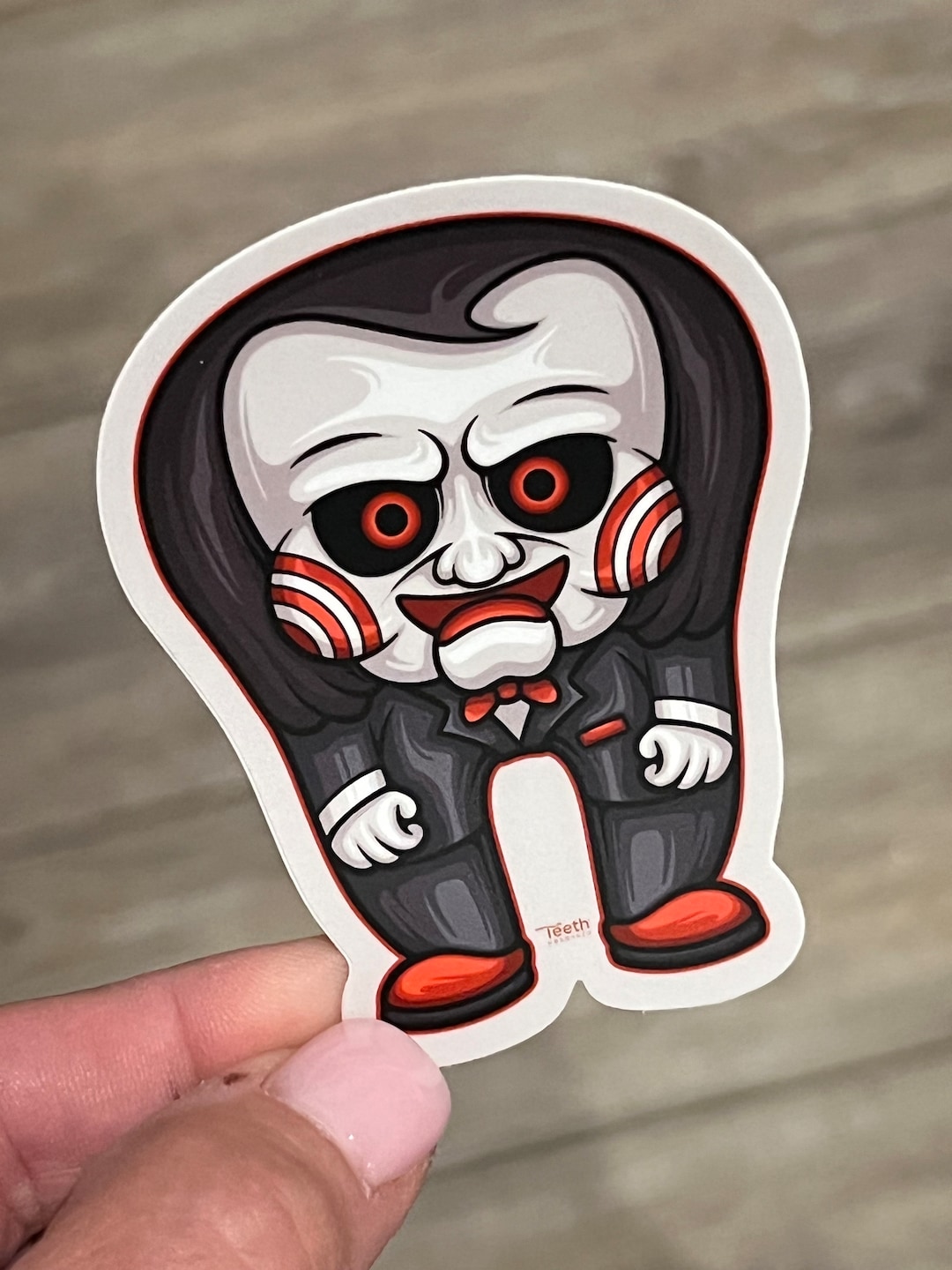 Halloween Tooth Sticker Scary Teeth Stickers Dental Sticker - Etsy