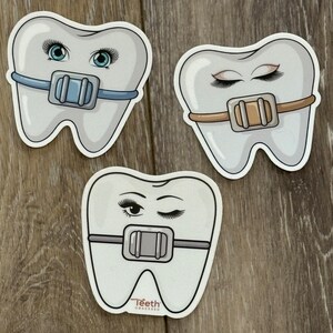 Braces Sticker, Ortho Stickers, Dental Stickers, Orthodontic Dental ...