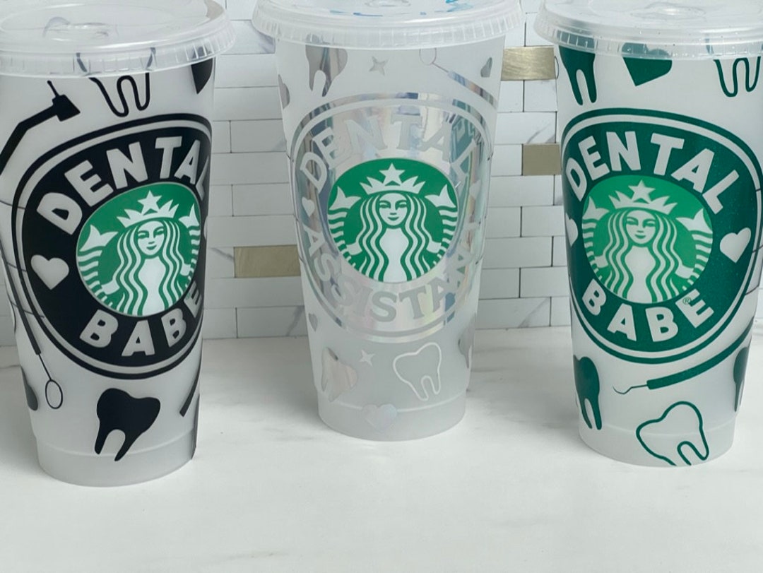 Dental Babe Rose Gold Cup With Straw Topper, Dental Babe Cup Dentist ...