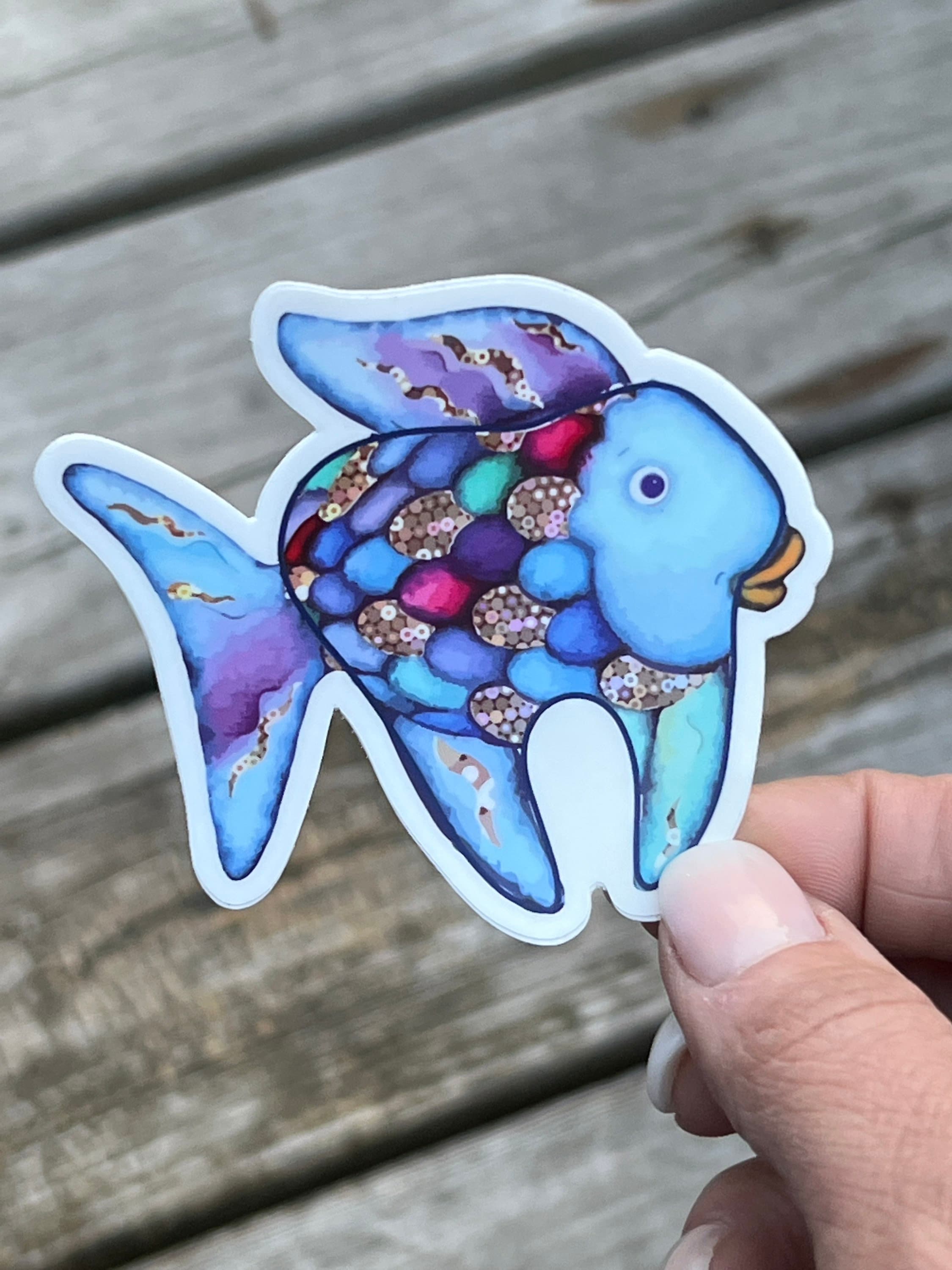 Rainbow Fish Tooth Dental Sticker Dental Hygiene Sticker - Etsy