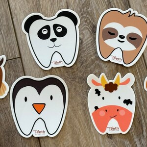 Animal Tooth Sticker, Sloth Teeth Sticker, Dental Pug, Cow Dental ...