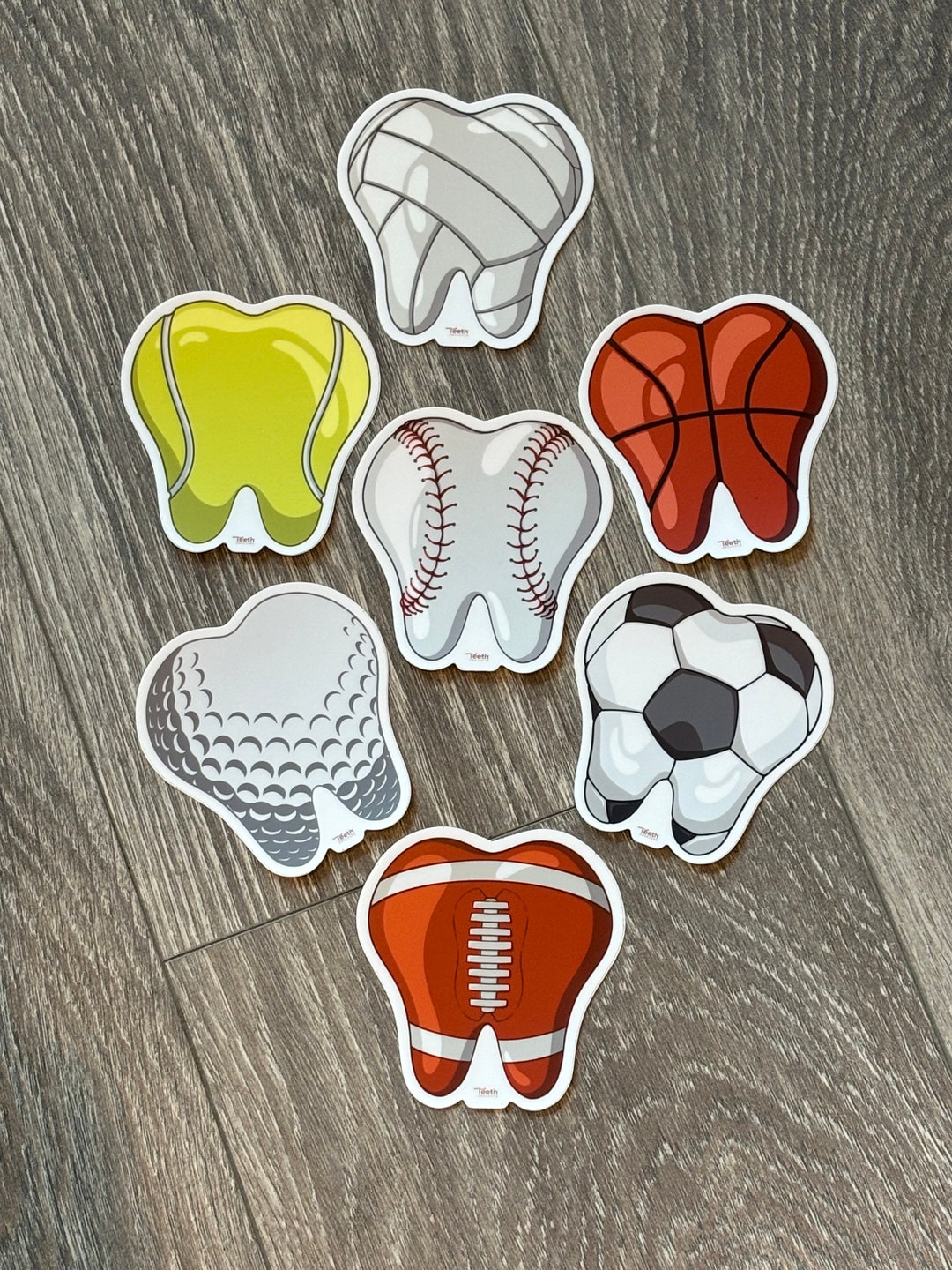 Sports Ball Tooth Stickers, Dental Team Gift - Etsy