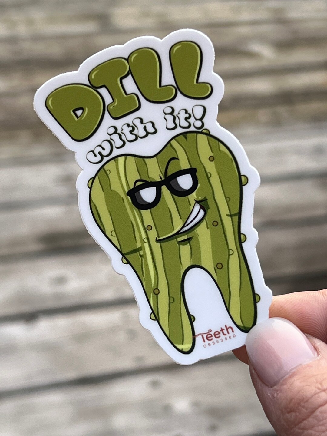 Pickle Tooth Sticker Dill Pickle Sticker Pickle Teeth - Etsy