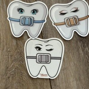 Braces Sticker, Ortho Stickers, Dental Stickers, Orthodontic Dental ...