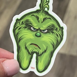 Grinch Tooth Tooth Grinch Teeth Sticker Dental Sticker - Etsy