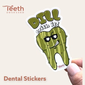 Pickle Tooth Sticker Dill Pickle Sticker Pickle Teeth - Etsy