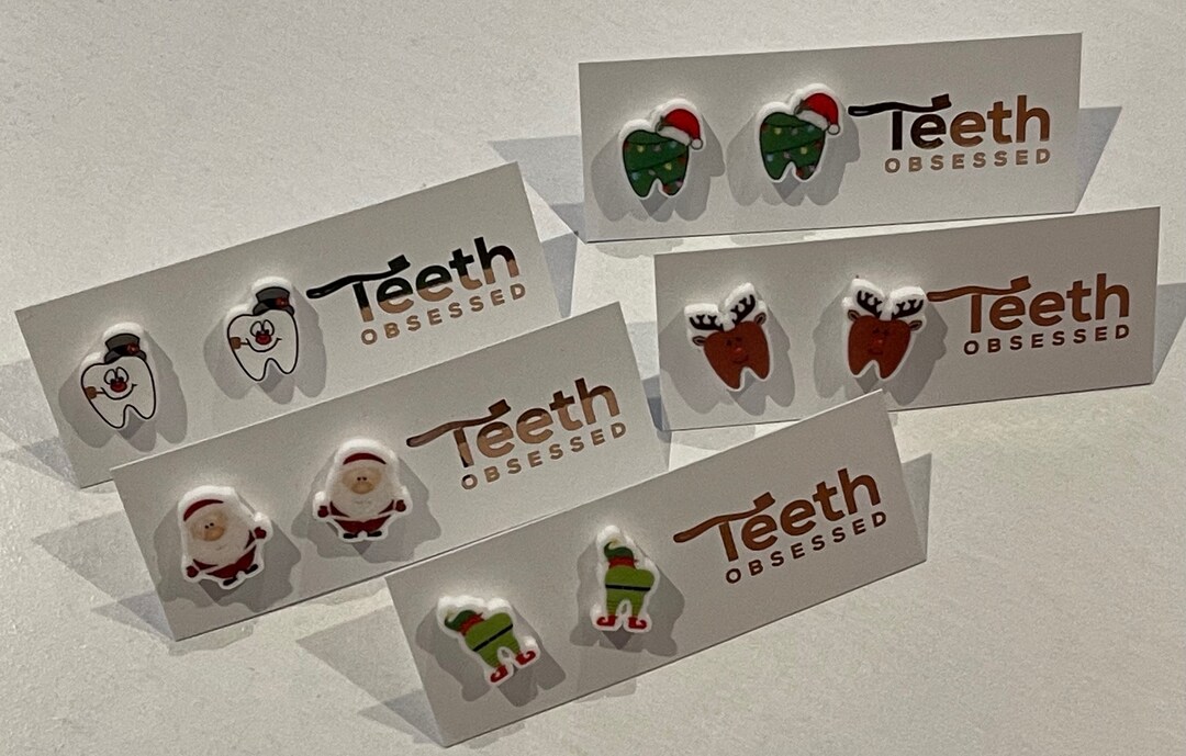 Grinch Tooth Earrings Santa Tooth Christmas Teeth Earrings - Etsy