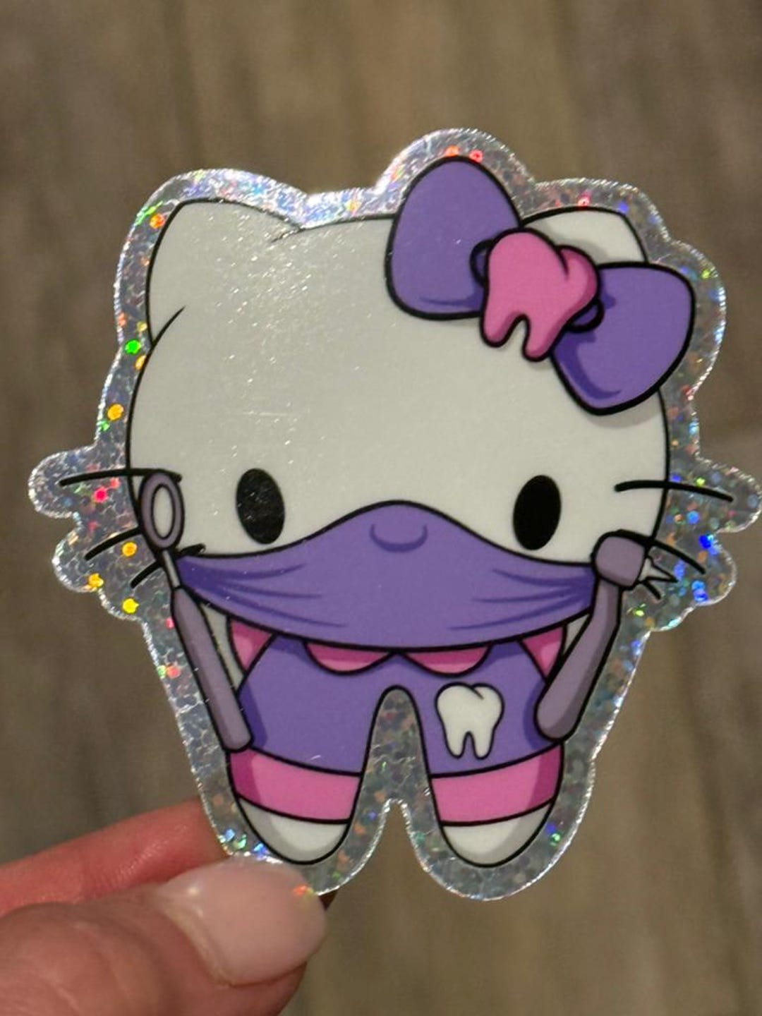Kitty Dental Hygienist, Hello Car Tooth Sticker, Dental Assistant ...