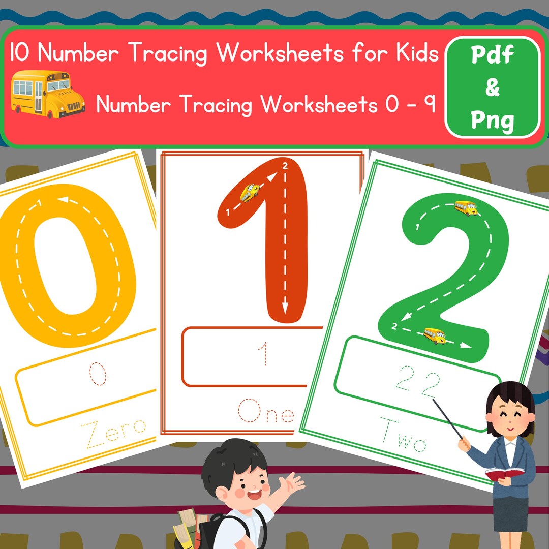 Number Tracing Flashcards, Cars Roads Printable, Counting Numbers ...