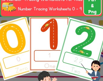 Number Tracing Flashcards, Cars Roads Printable, Counting Numbers ...